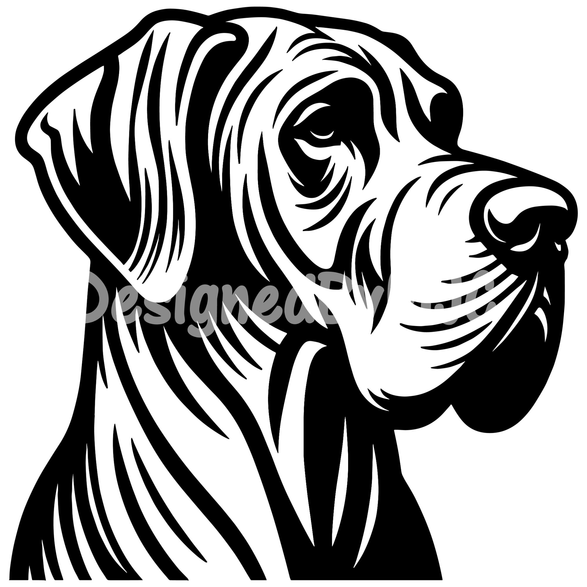 Great Dane Dog SVG Bundle, Great Dane Clipart for Cricut, Silhouette ...