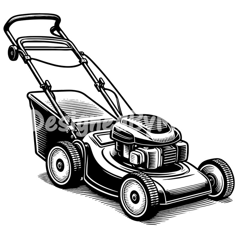 Lawn Mower SVG PNG Files , Push Lawn Mower Svg, Lawn Mower Grass Cutter ...