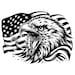 Eagle With Flag SVG Clipart & PNG Files, Screaming Eagle Graphics ...