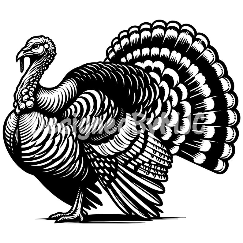 Wild Turkey SVG PNG, Simple Wild Turkey Design, Turkey Bundle ...