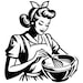 Retro Housewife Baking SVG PNG, Trendy Vintage Women, 1950s Atomic ...