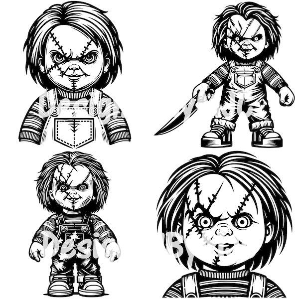 Chucky Outline Svg Images - Etsy