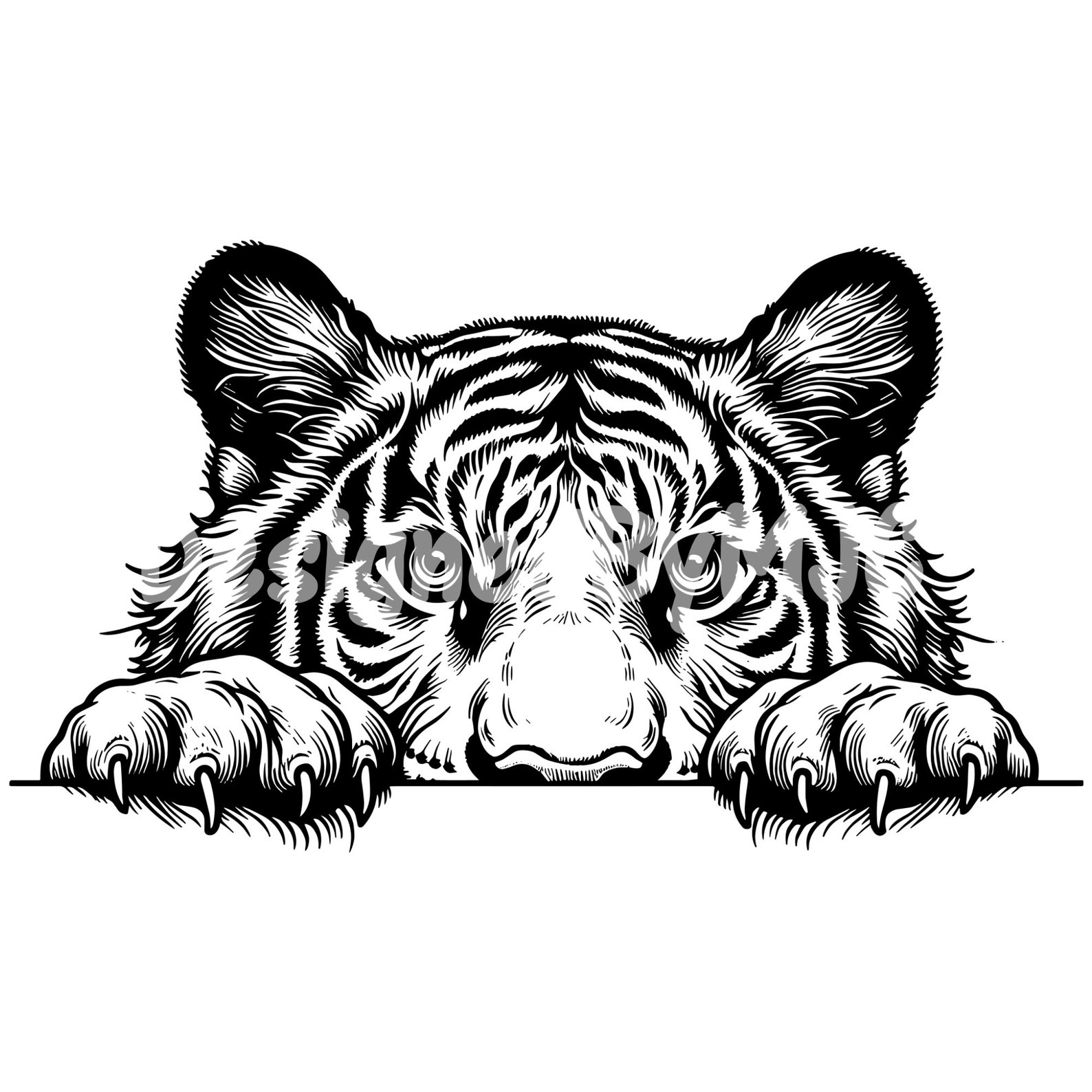 Peeking Tiger SVG Bundle PNG Files, Tiger Svg, Peeking Animal Svg, Wildlife Svg, Safari Clipart ...