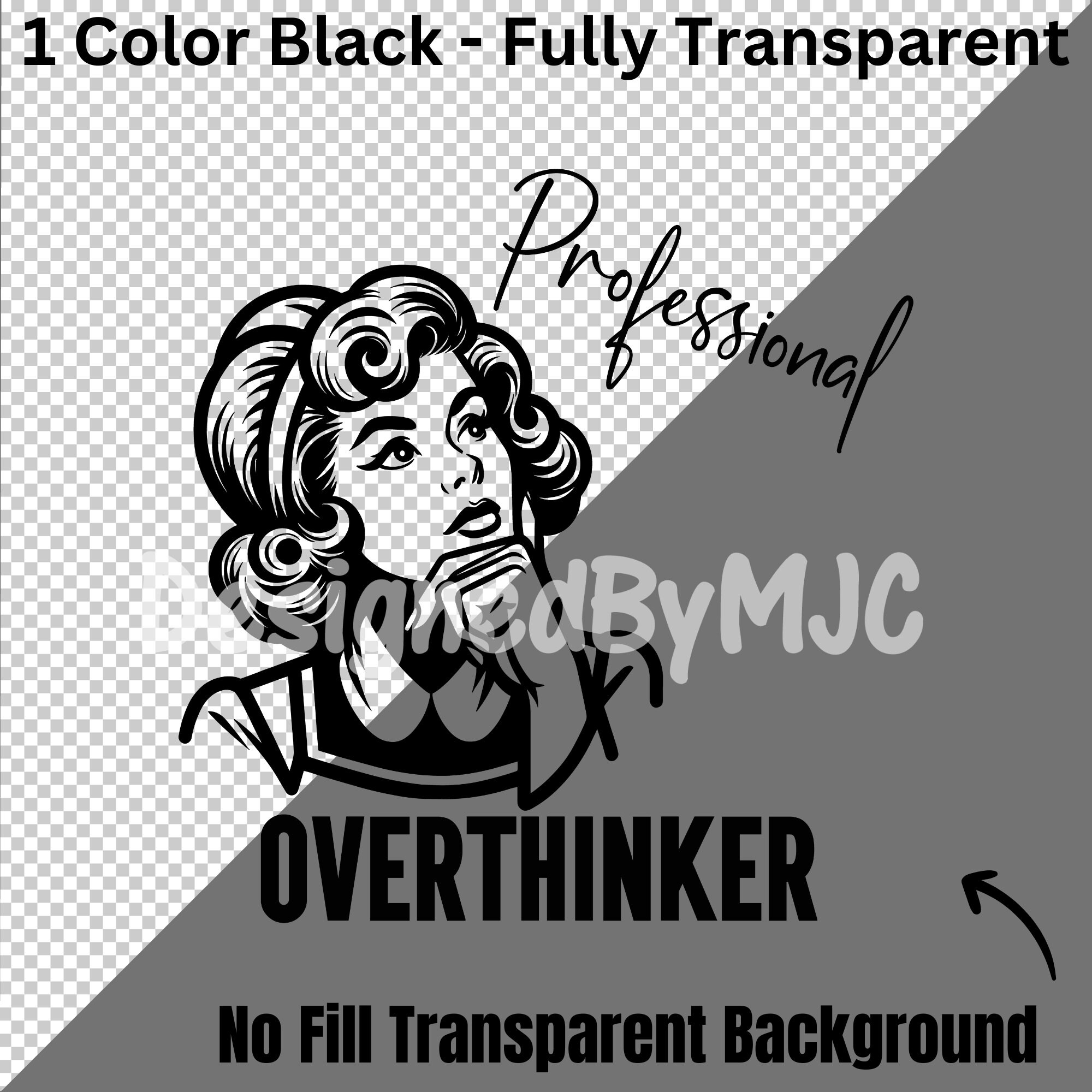 Professional Overthinker SVG PNG, Retro Housewife, Trendy Vintage Women ...