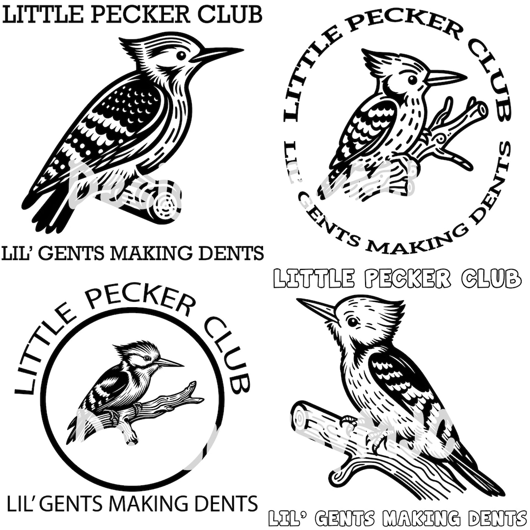 Little Pecker Club SVG PNG, Sublimation Design, Funny Woodpecker Meme ...