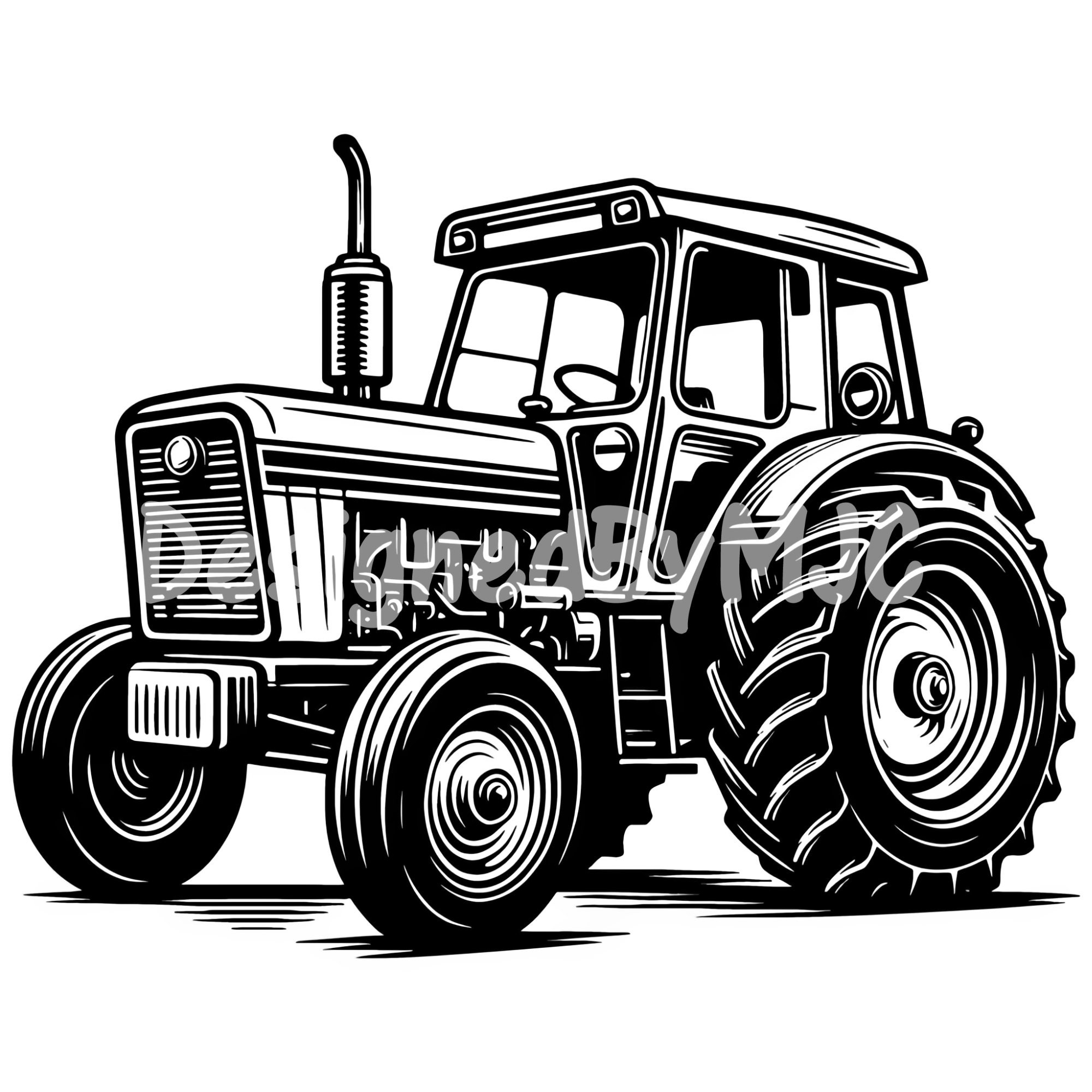 Farm Tractor SVG PNG Files, Tractor Svg, Farming Svg, Farm Tractor ...