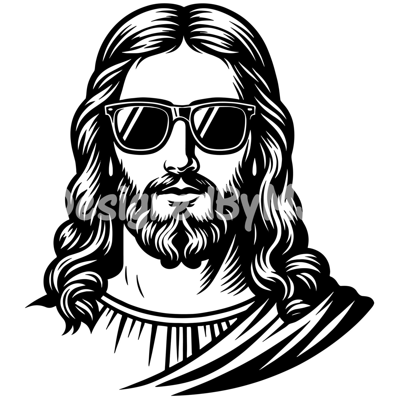 Jesus Wearing Sunglasses SVG Bundle Clipart PNG Files, Christian Svg ...