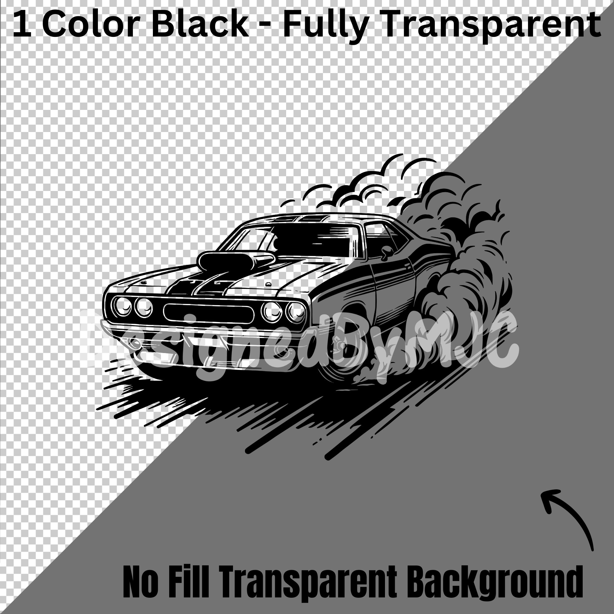 Muscle Car Burnout SVG PNG Bundle, Muscle Car Svg, Car Burnout Svg ...