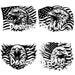 Eagle With Flag SVG Clipart & PNG Files, Screaming Eagle Graphics ...