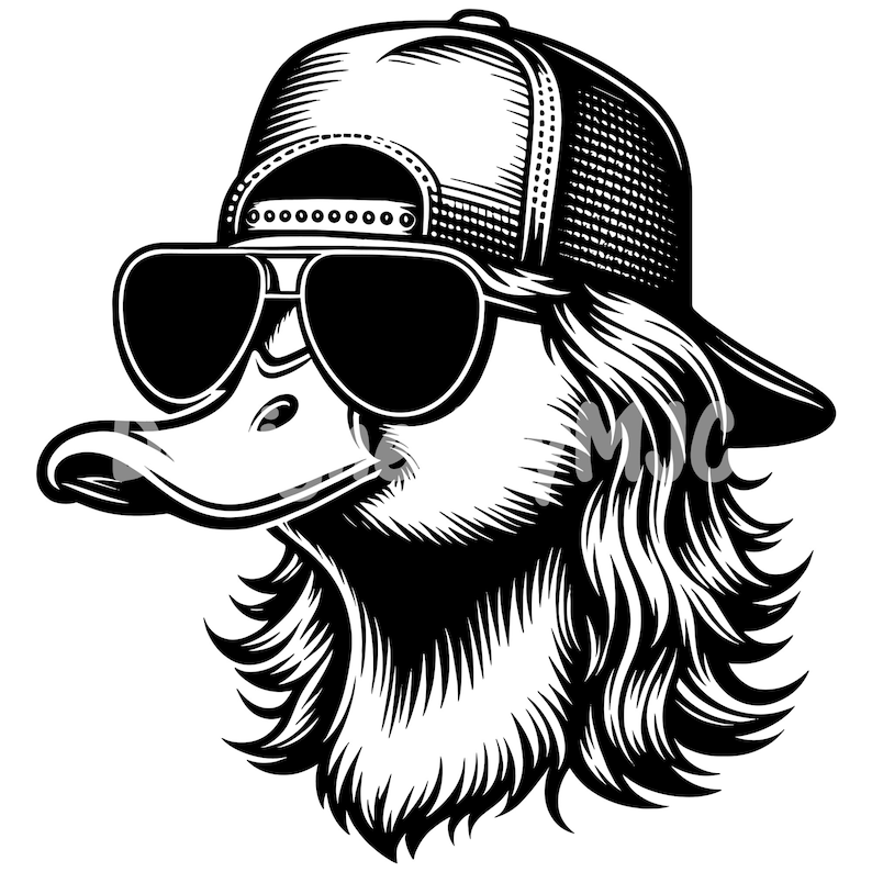 Mallard Duck Mullet Trucker Hat SVG PNG Files, Duck Svg, Mallard Duck ...