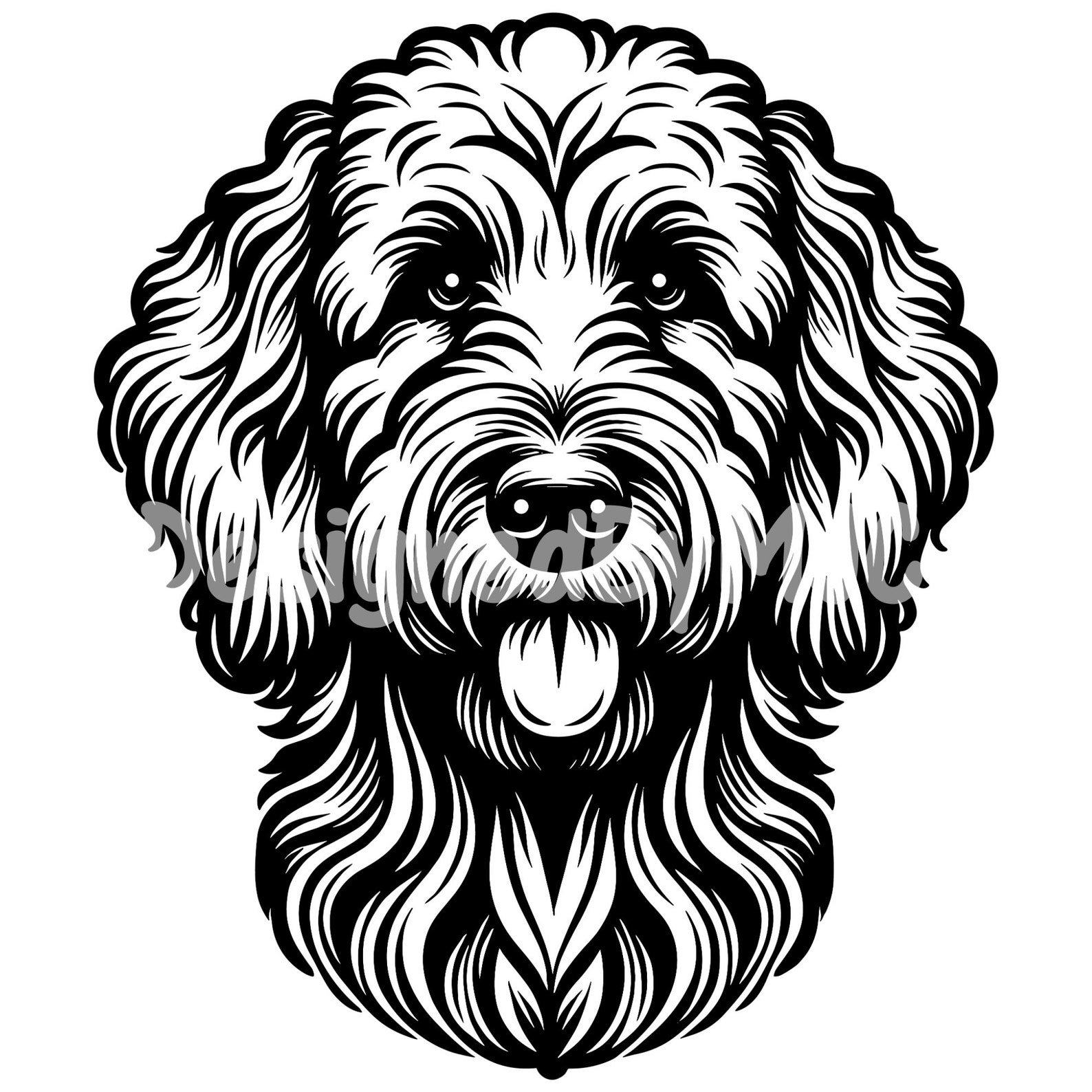 Goldendoodle SVG Clipart PNG Files, Goldendoodle Head Vector Cut Files ...