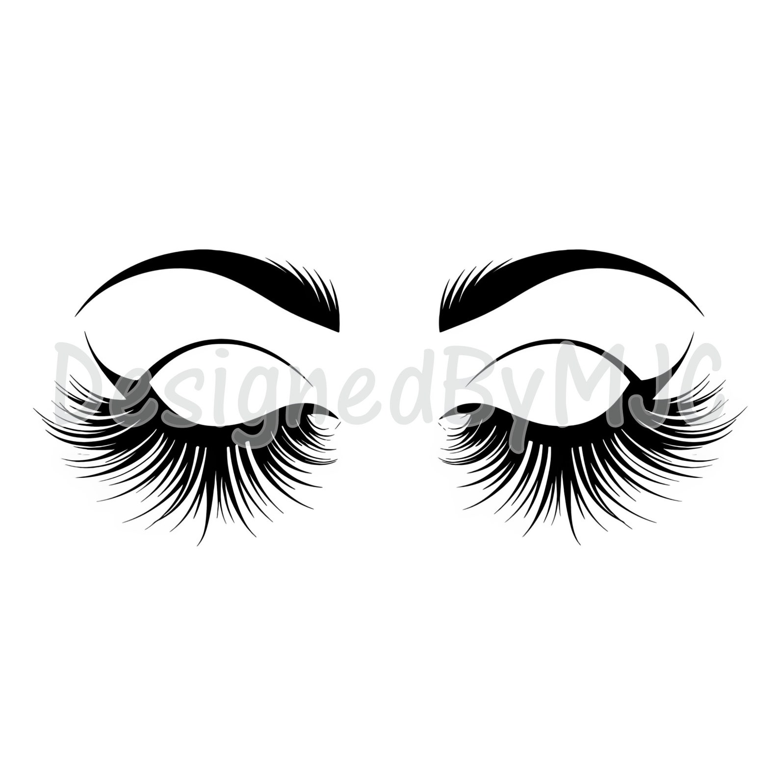 Eyelashes SVG Clipart, SVG & PNG Files, Lash Bundle, Digital Clip Art ...