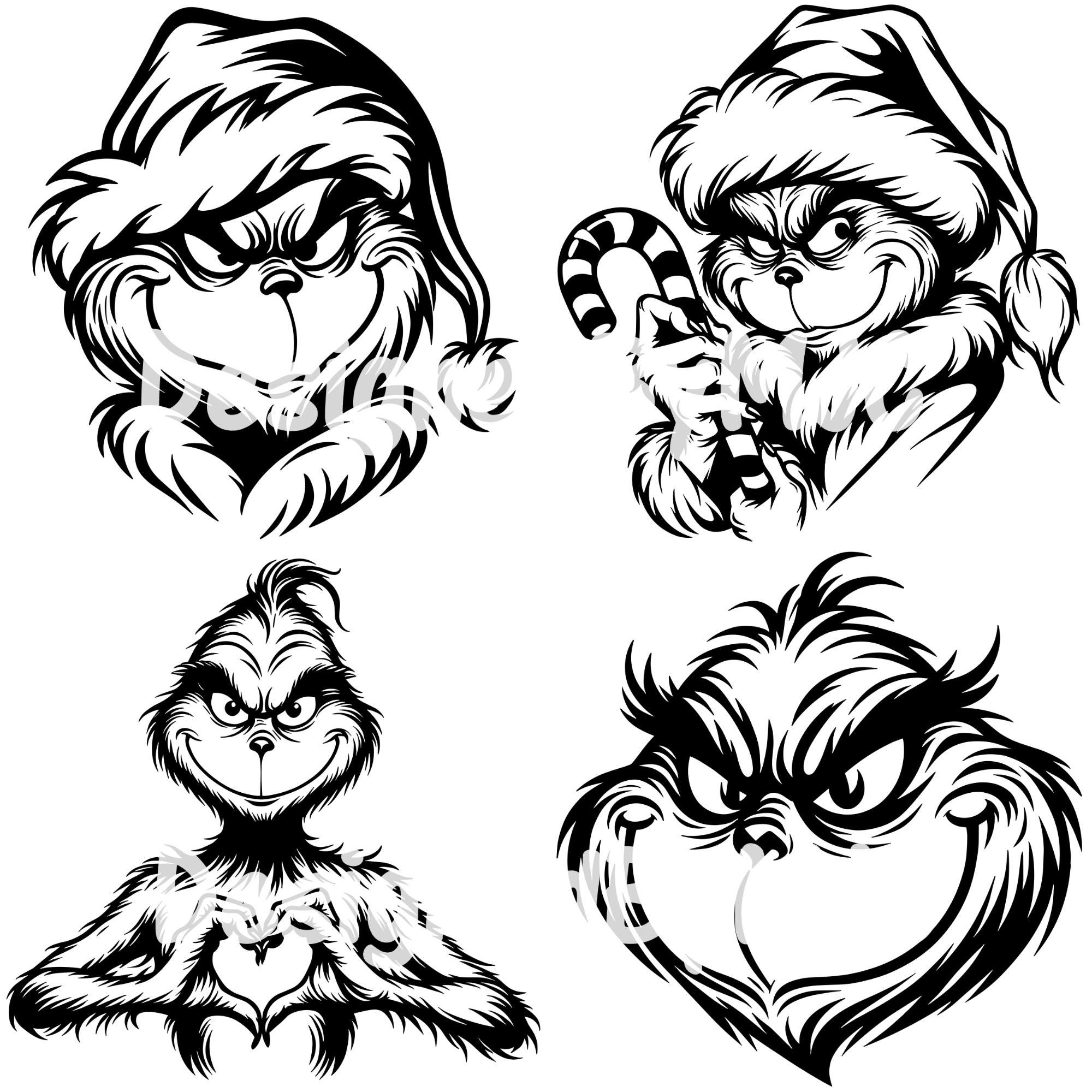 Grinch SVG Bundle, Merry Christmas SVG, Christmas Holiday SVG, Grumpy ...