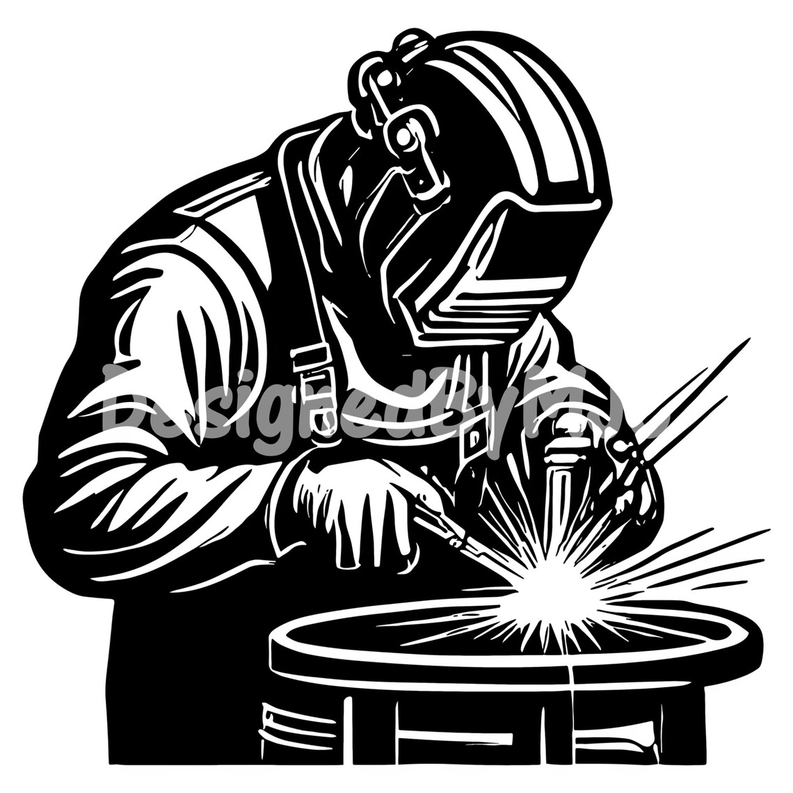 Welder SVG Clipart & PNG Files, Welder Vector, Welding Svg, Welder ...