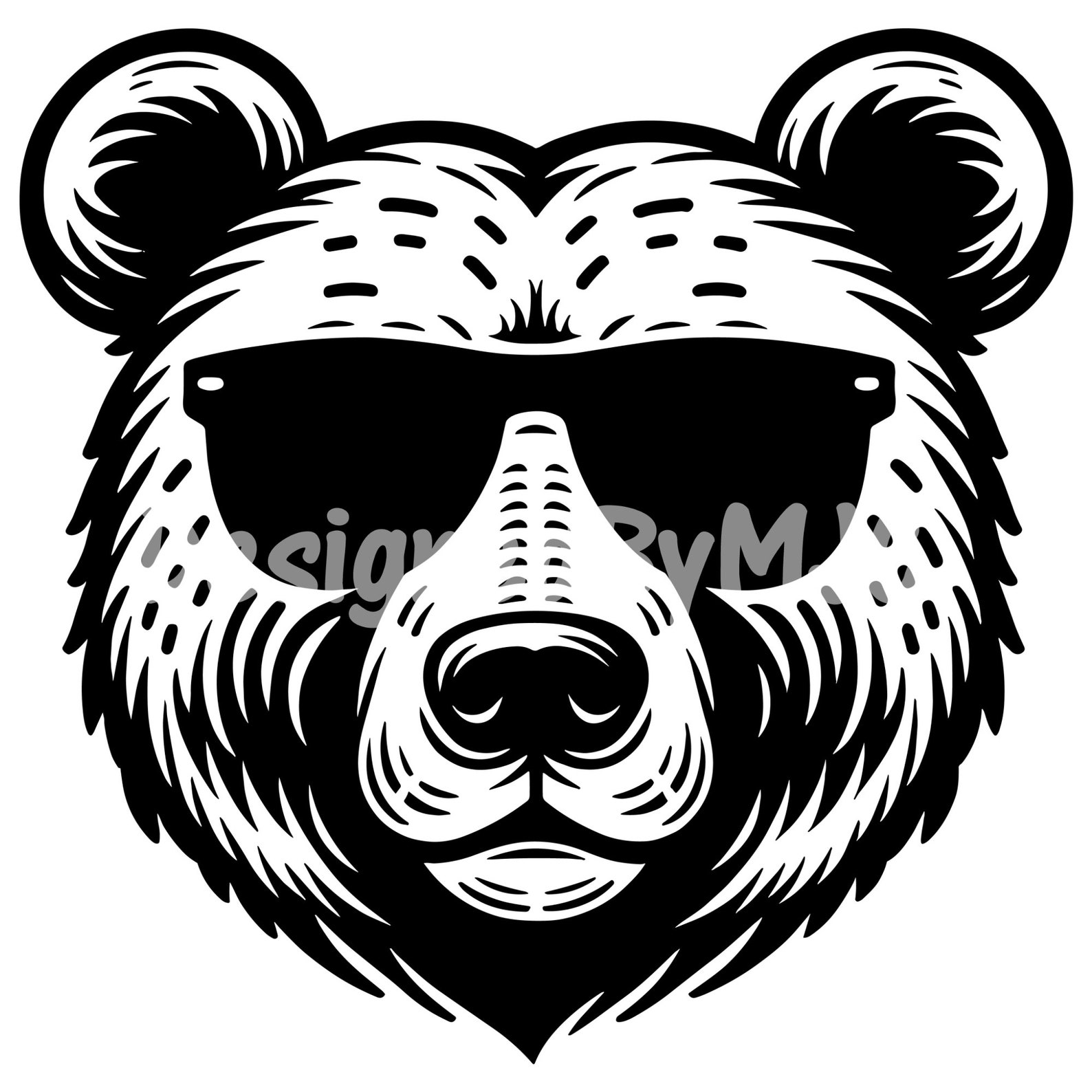 Bear Wearing Sunglasses SVG PNG, Bear Clipart, Funny Bear Cartoon ...