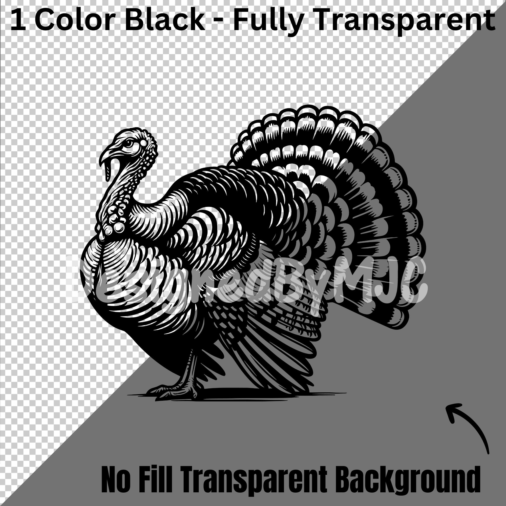 Wild Turkey SVG PNG, Simple Wild Turkey Design, Turkey Bundle ...