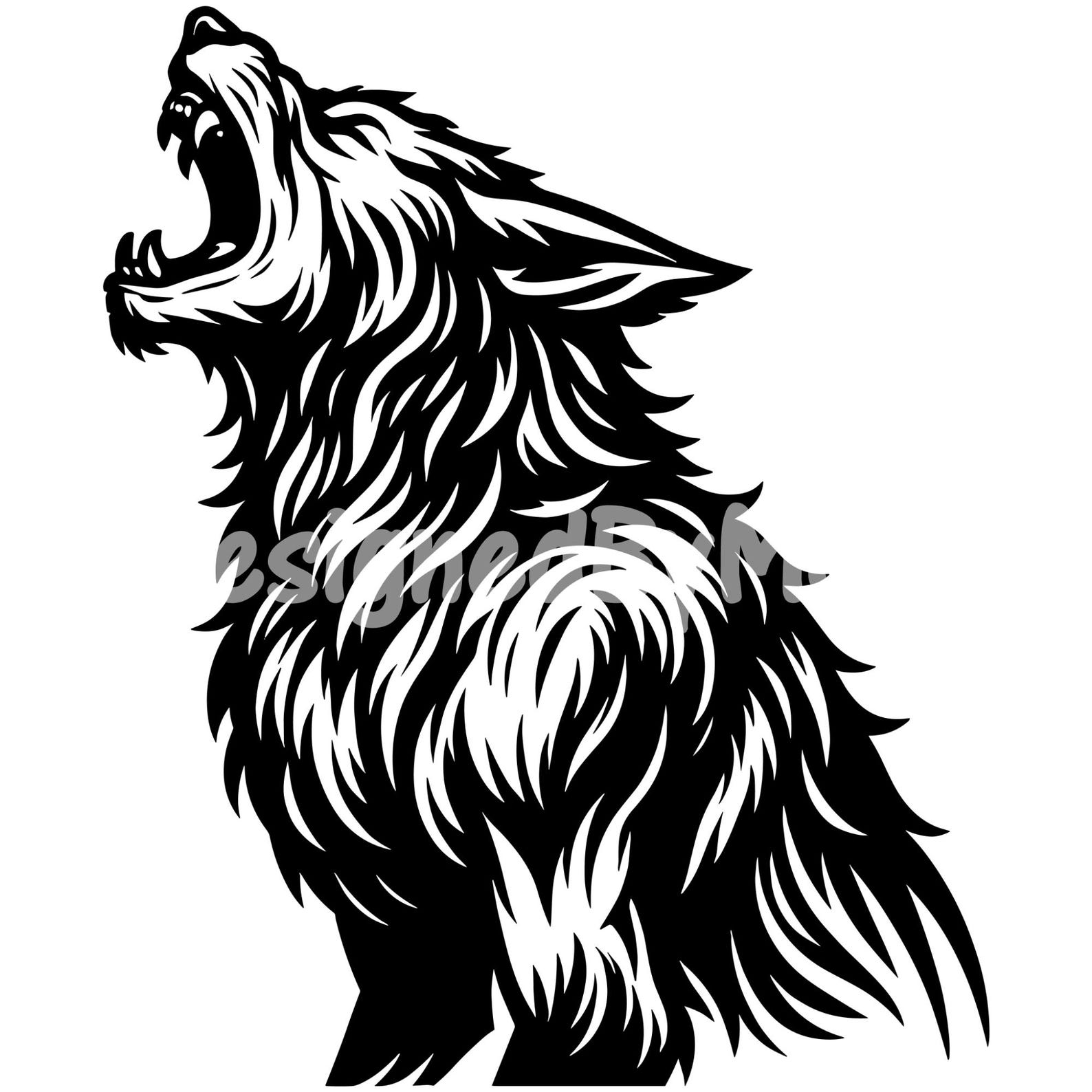 Werewolf SVG, Scary Werewolf PNG , Werewolf Howling Clipart, Halloween ...