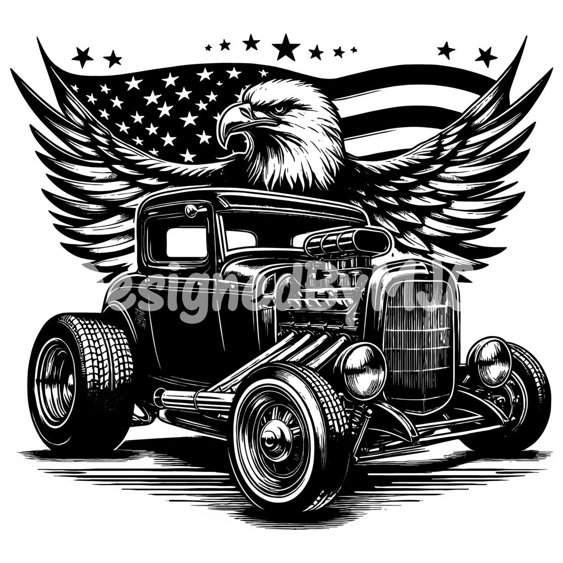 Hot Rod SVG Bundle & PNG Files, Vintage Car SVG, Muscle Car Silhouette ...