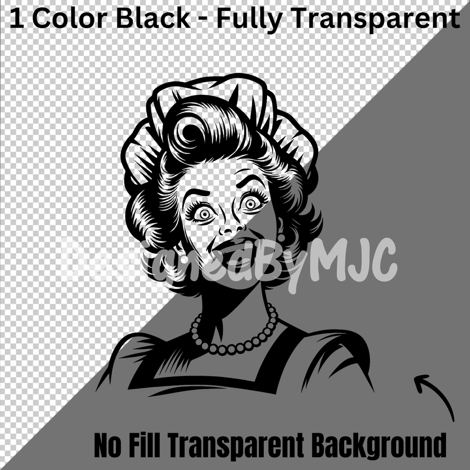 Retro Housewife Crazy SVG PNG, Vintage Women, 1950s, Retro Women Svg ...