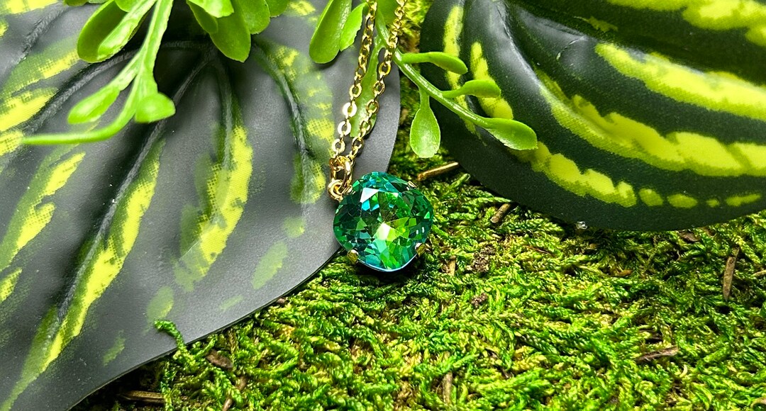 Crystal Sphinx 12mm Cushion Cut Austrian Crystal Necklace - Etsy