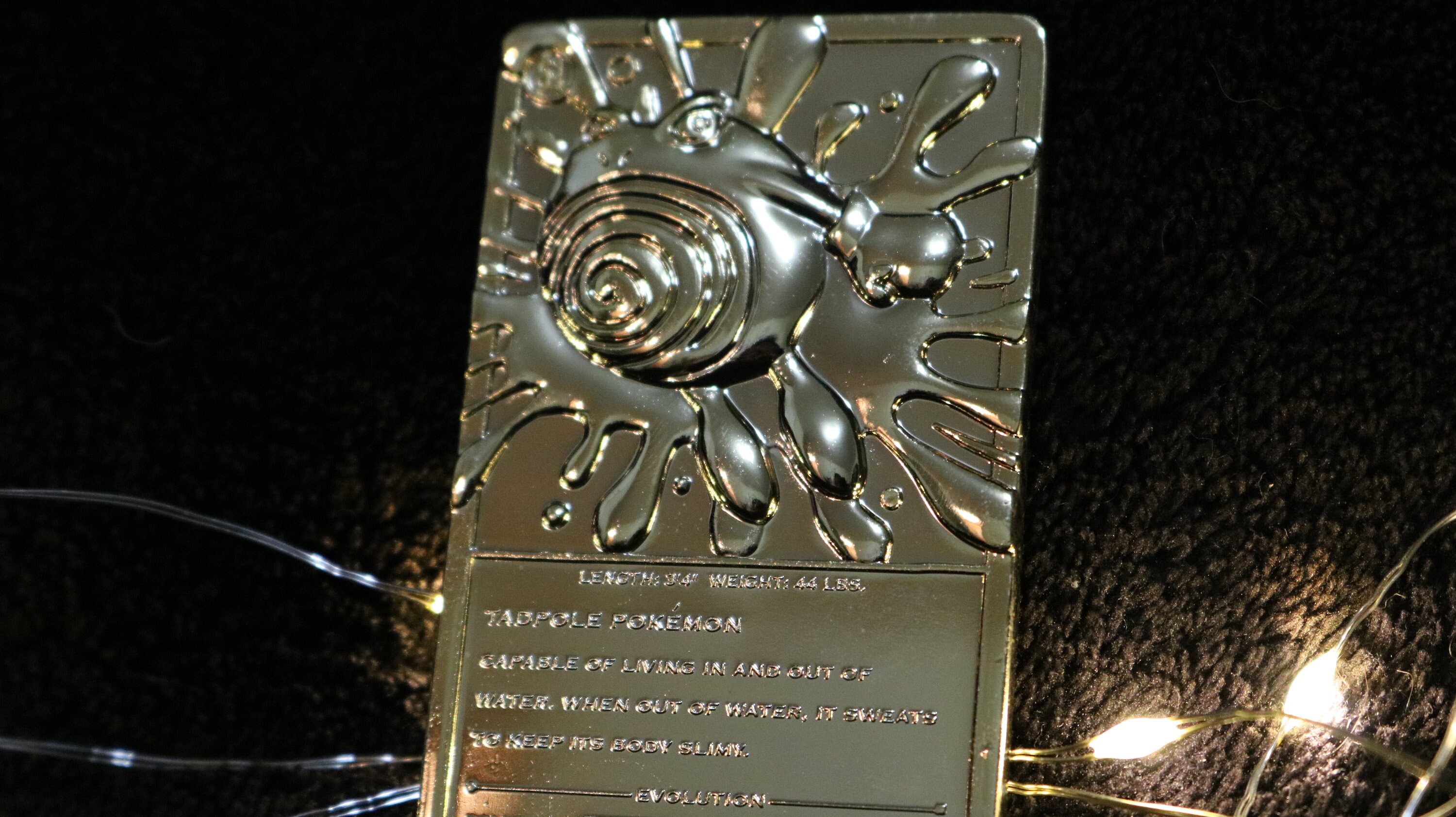 Poliwhirl Pokemon Gold Plated Pokemon Card Burger King Fast Food Toy ...