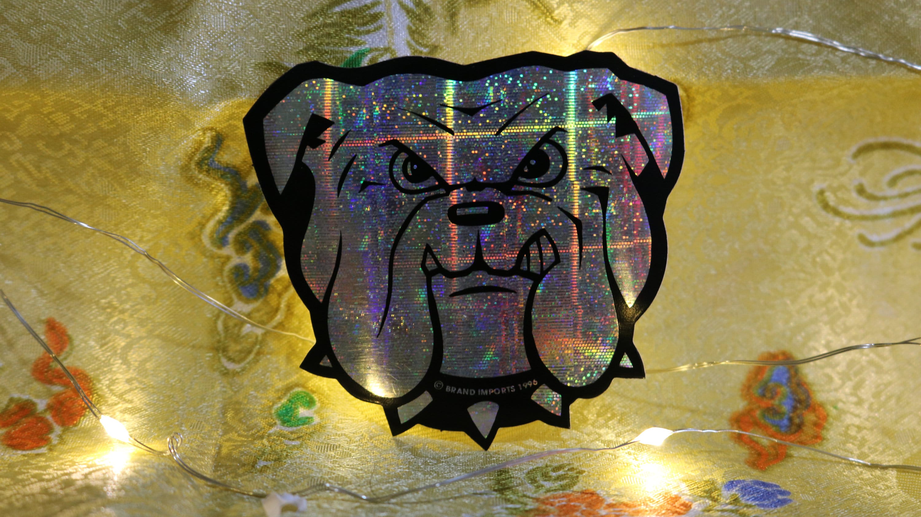 90s Stickers Brand Imports 1996 Sticker Bulldog Bulldogs Holographic ...