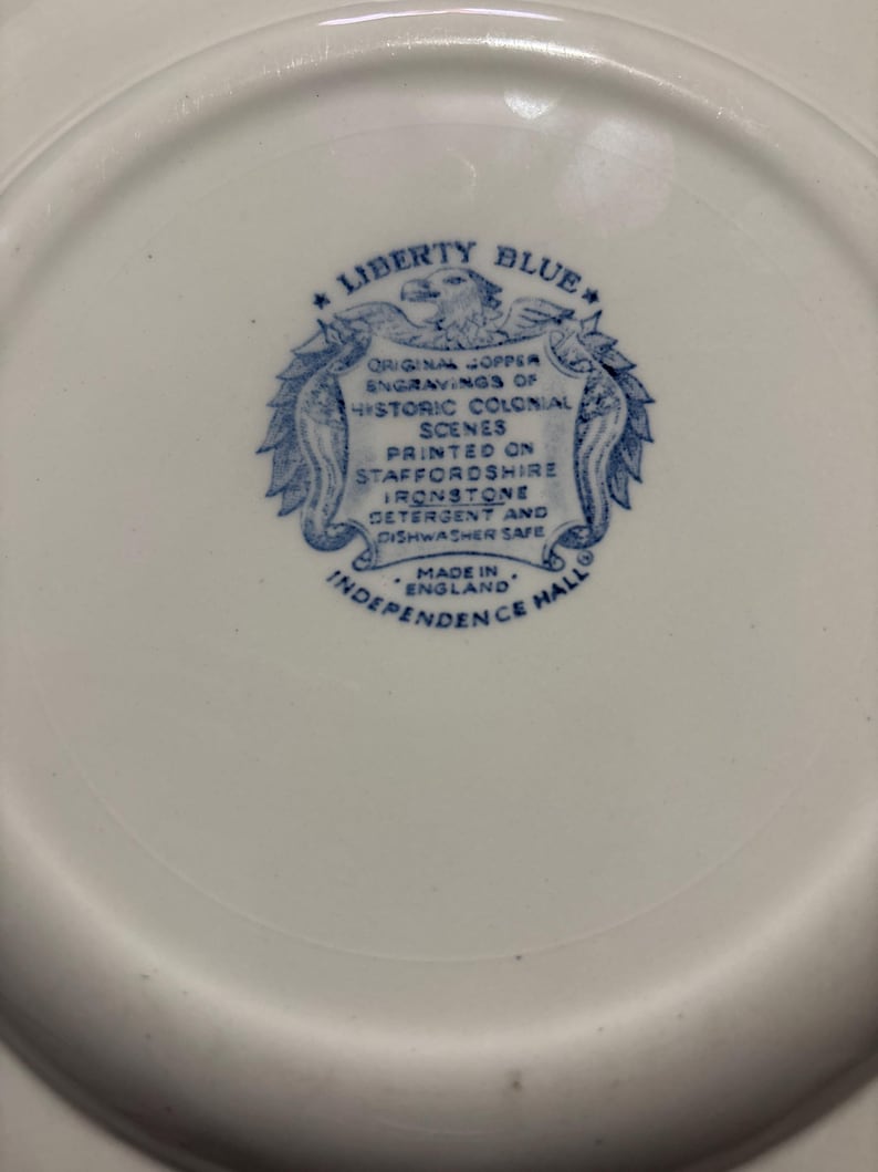 Liberty Blue Plate | Liberty Blue Independence Hall | Historic Colonial ...