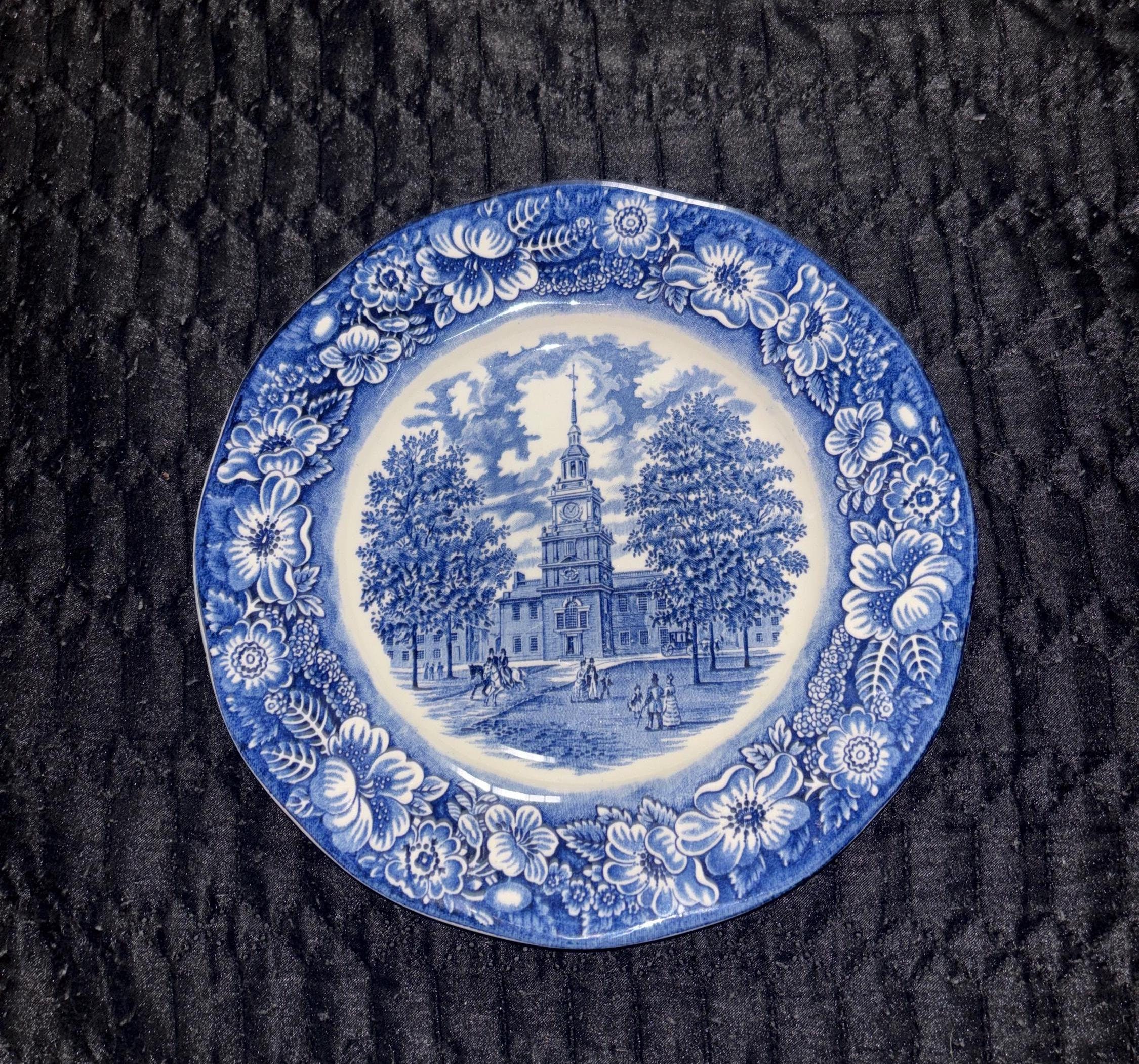 Liberty Blue Plate | Liberty Blue Independence Hall | Historic Colonial ...