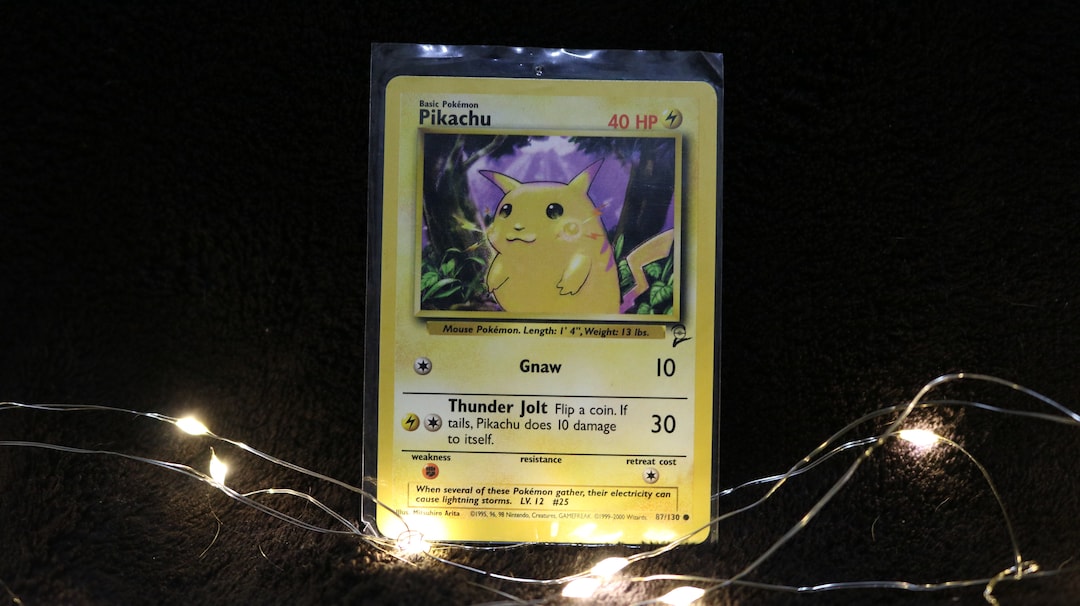 Pikachu Pokemon Trading Card | Pokemon | Pikachu | 90s Pokemon Card ...