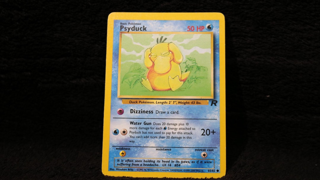 Psyduck Pokemon Card Vintage Pokémon Cards Collectible Pokémon Card 90s ...