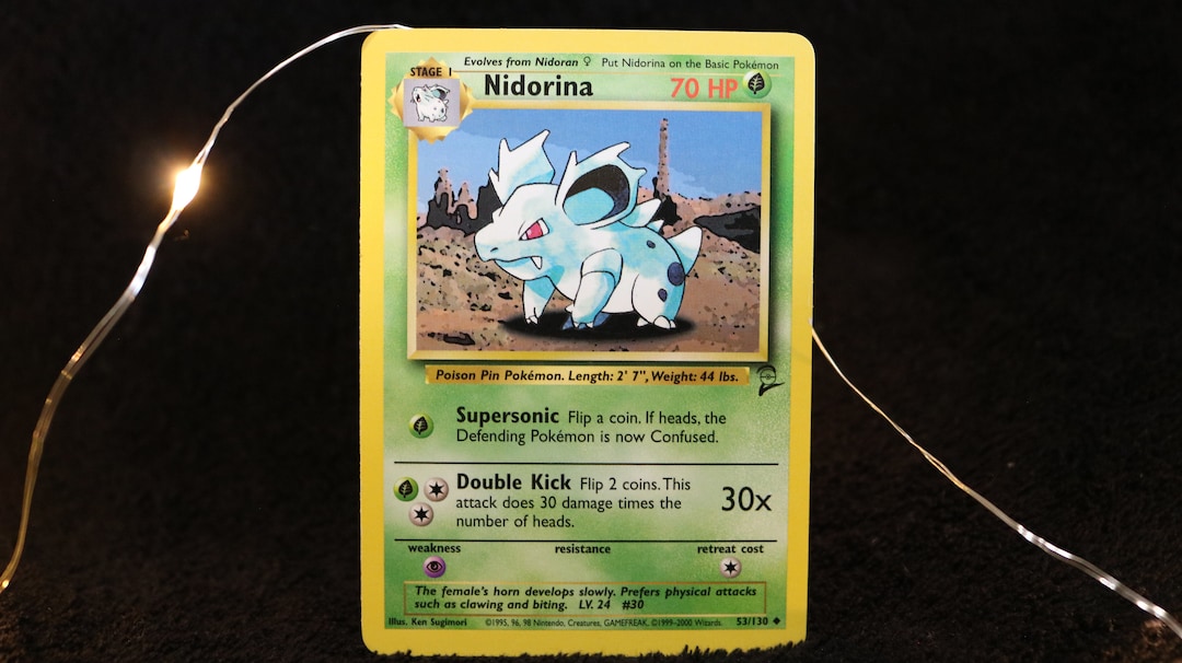 Nidorina Pokemon Card Pokémon TCG TCG Nidoran 90s Pokemon Card Pokémon ...