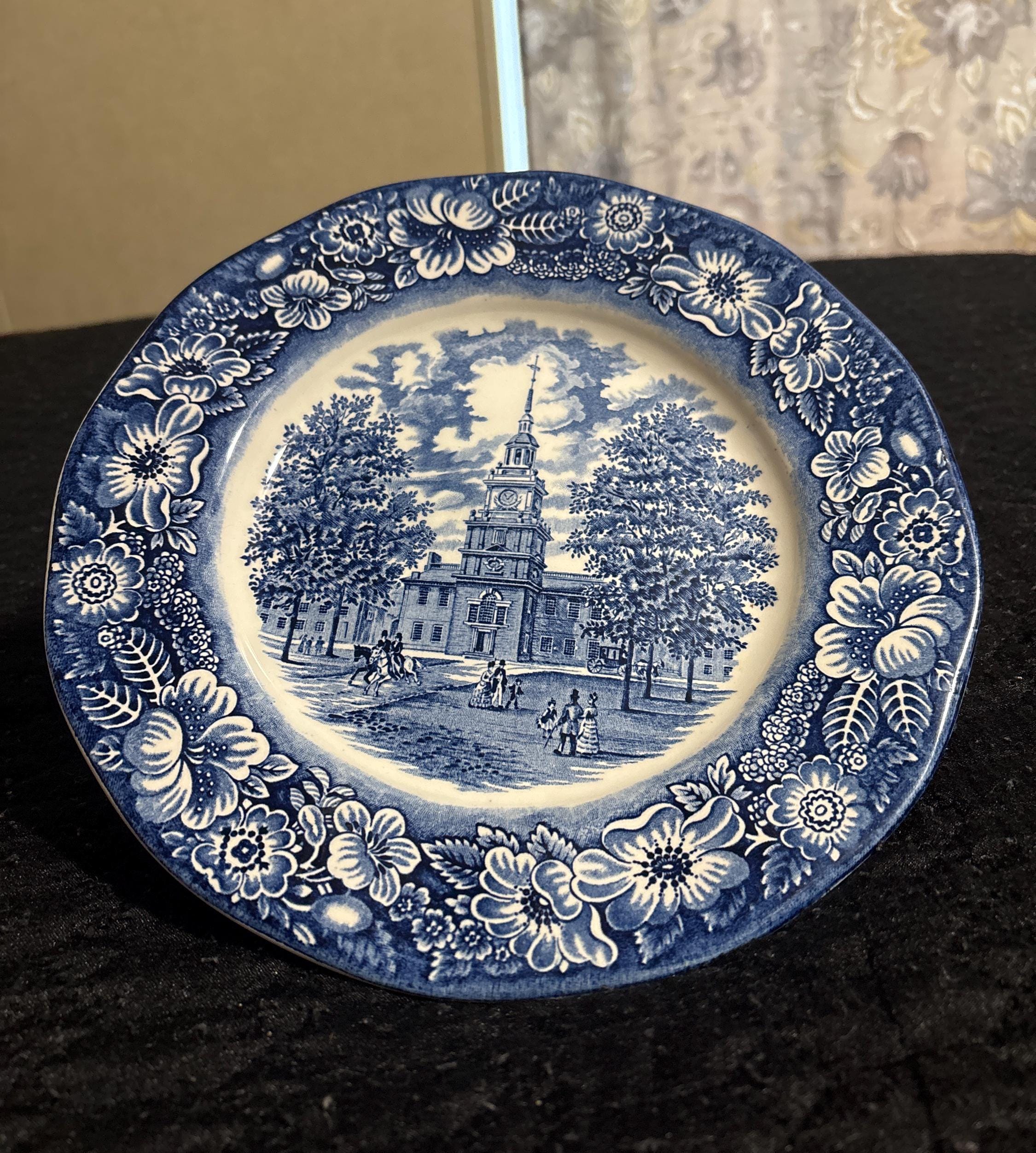 Liberty Blue Plate | Liberty Blue Independence Hall | Historic Colonial ...