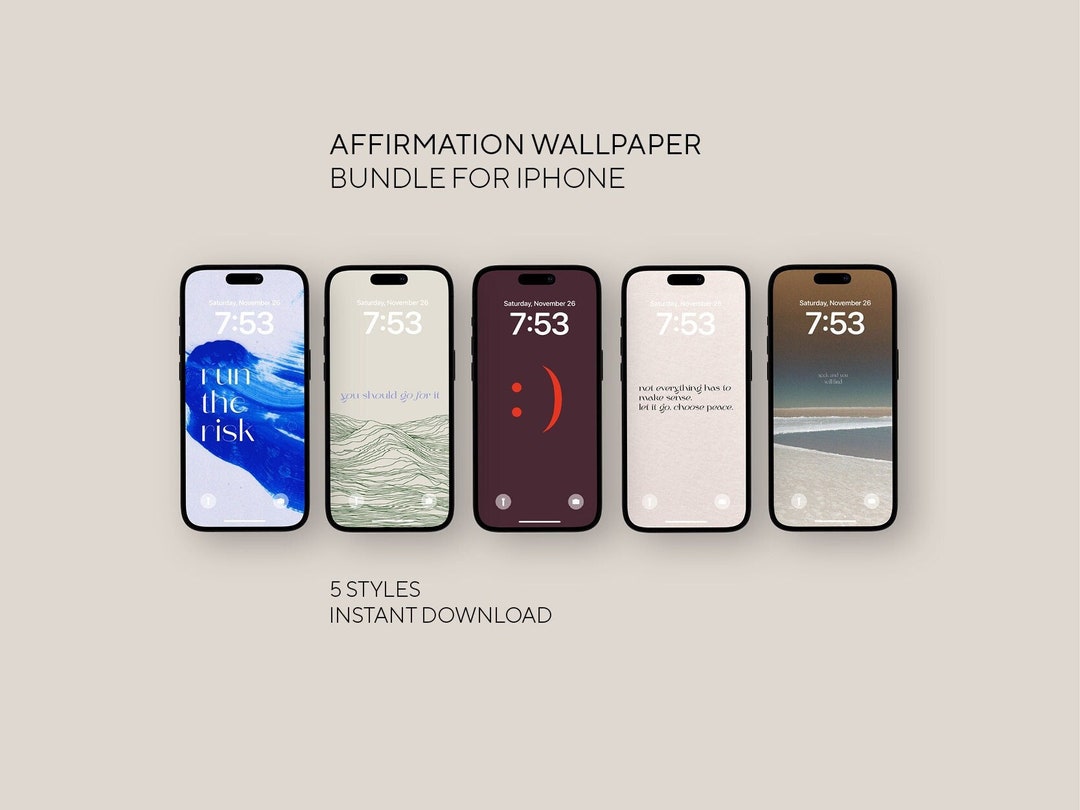 Positive Affirmation Wallpaper Set, Aesthetic Backgrounds, Self-love ...