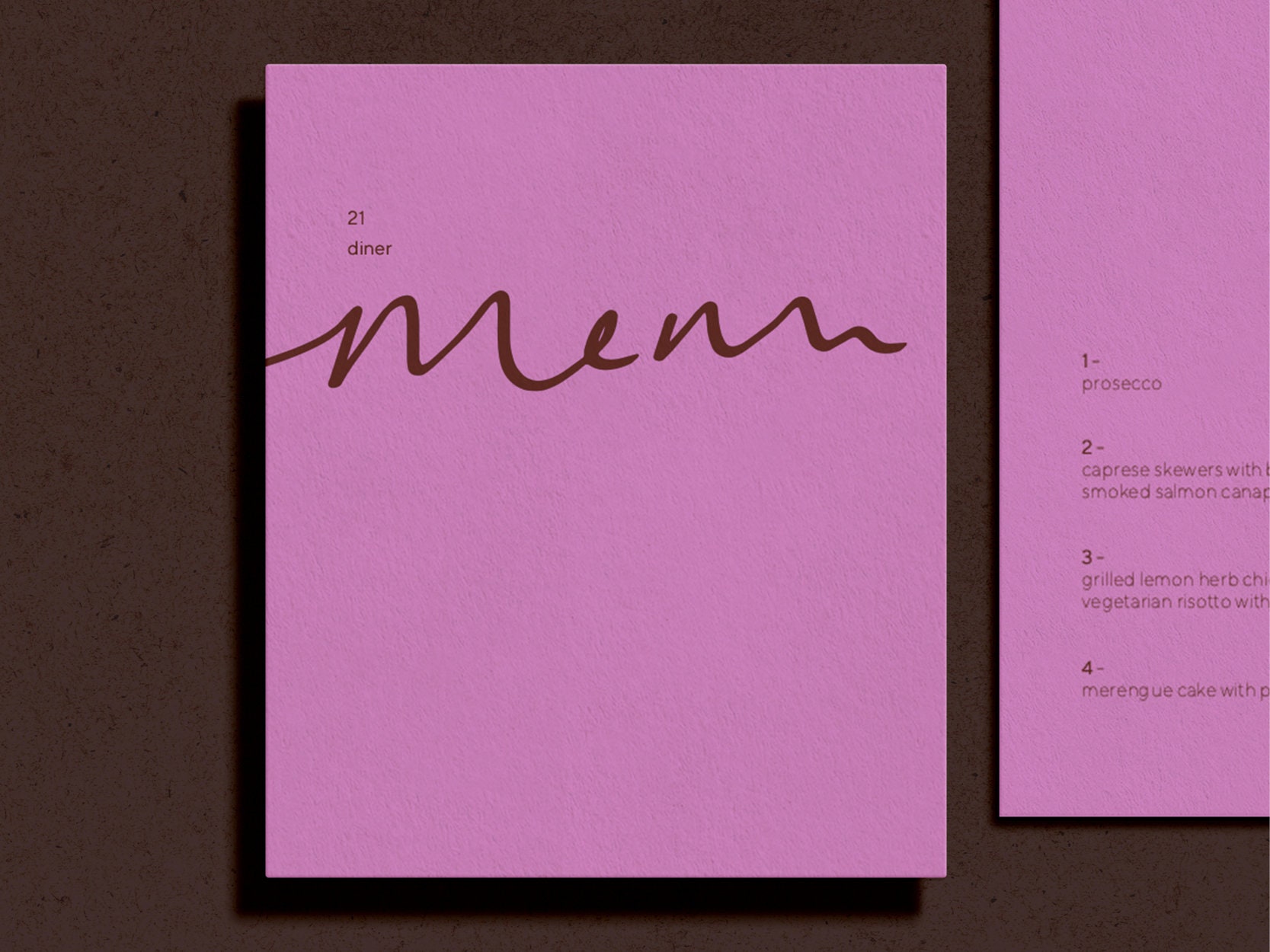 Pink Menu Template Menu Template Hand Drawn DIY Printable Menu Cards 21 ...