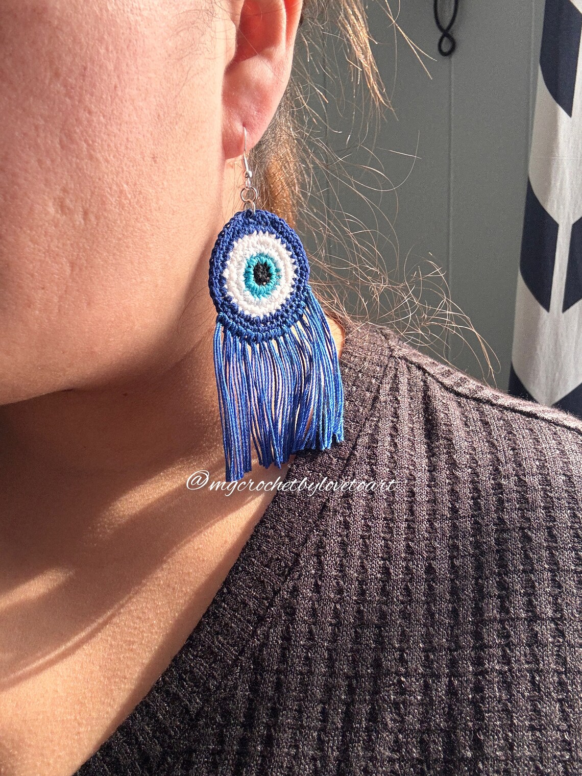 Evil Eye Protector Earrings, Mal De Ojo Protector. - Etsy