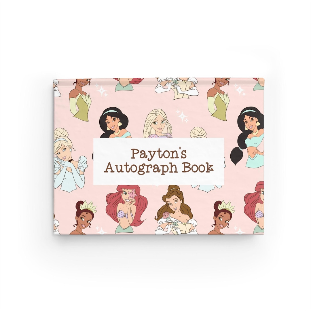 Personalized Princess Autograph Book, Disney Vacation Keepsake - Etsy