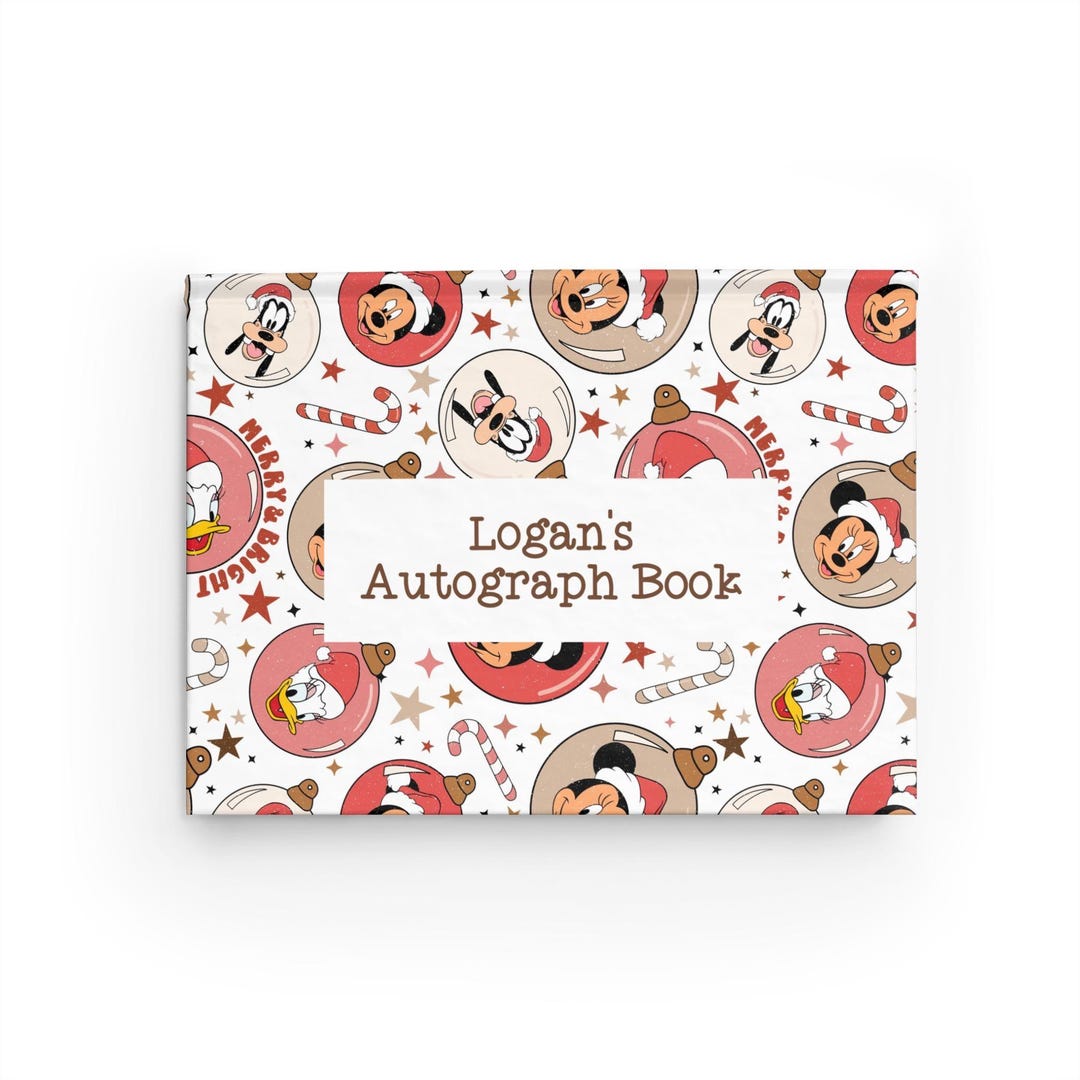 Mouse and Friends Christmas Autograph Book, Personalized - Etsy