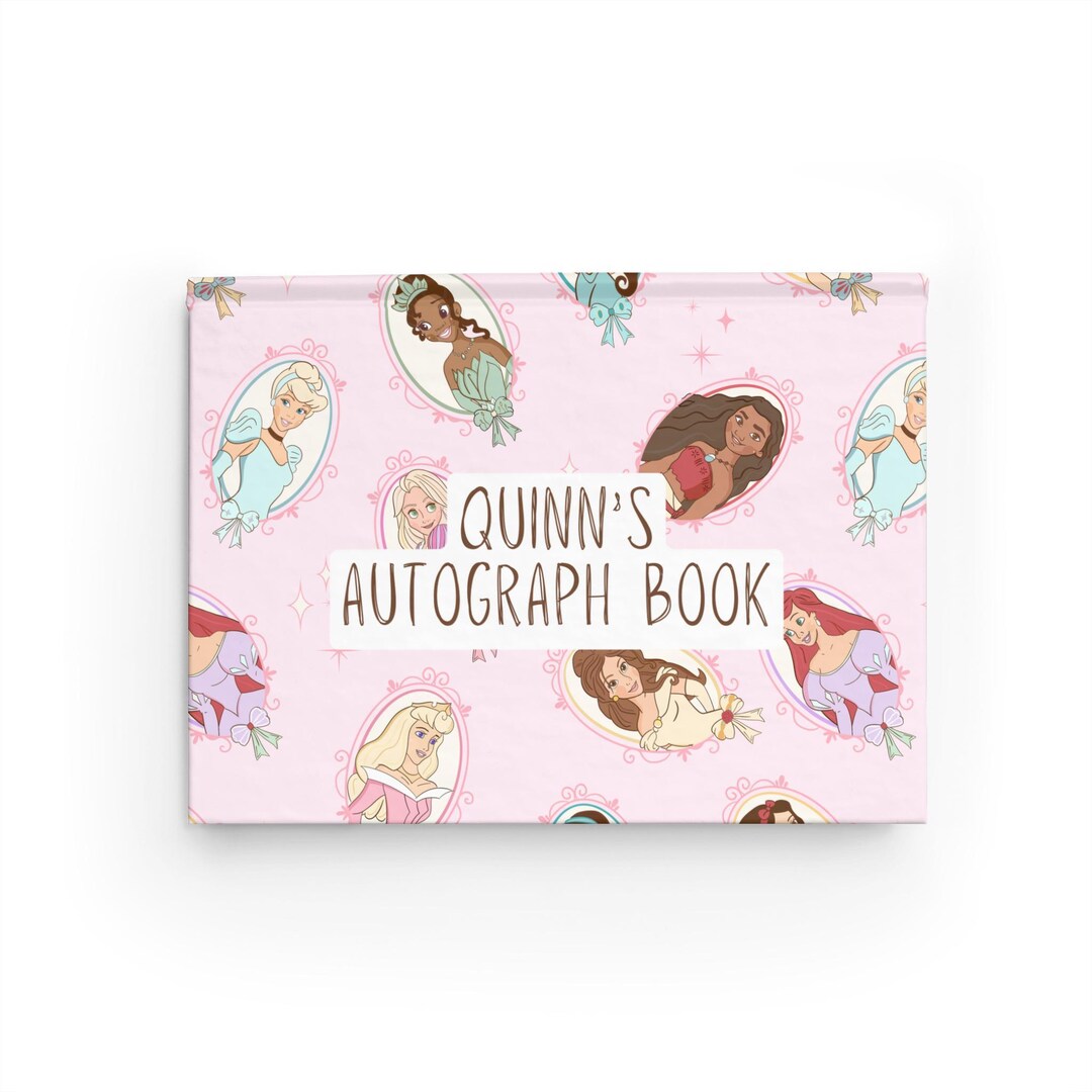 Disney Princess Autograph Book, Personalized Autograph Book, Disney ...