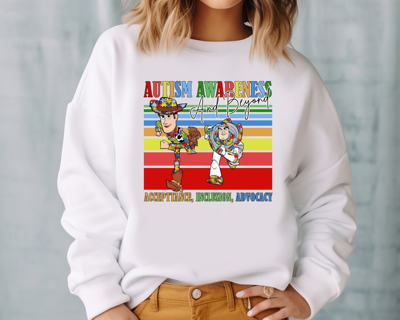 Woody and Buzz Lightyear Autism Awareness T-shirt, Disney Toy Story ...
