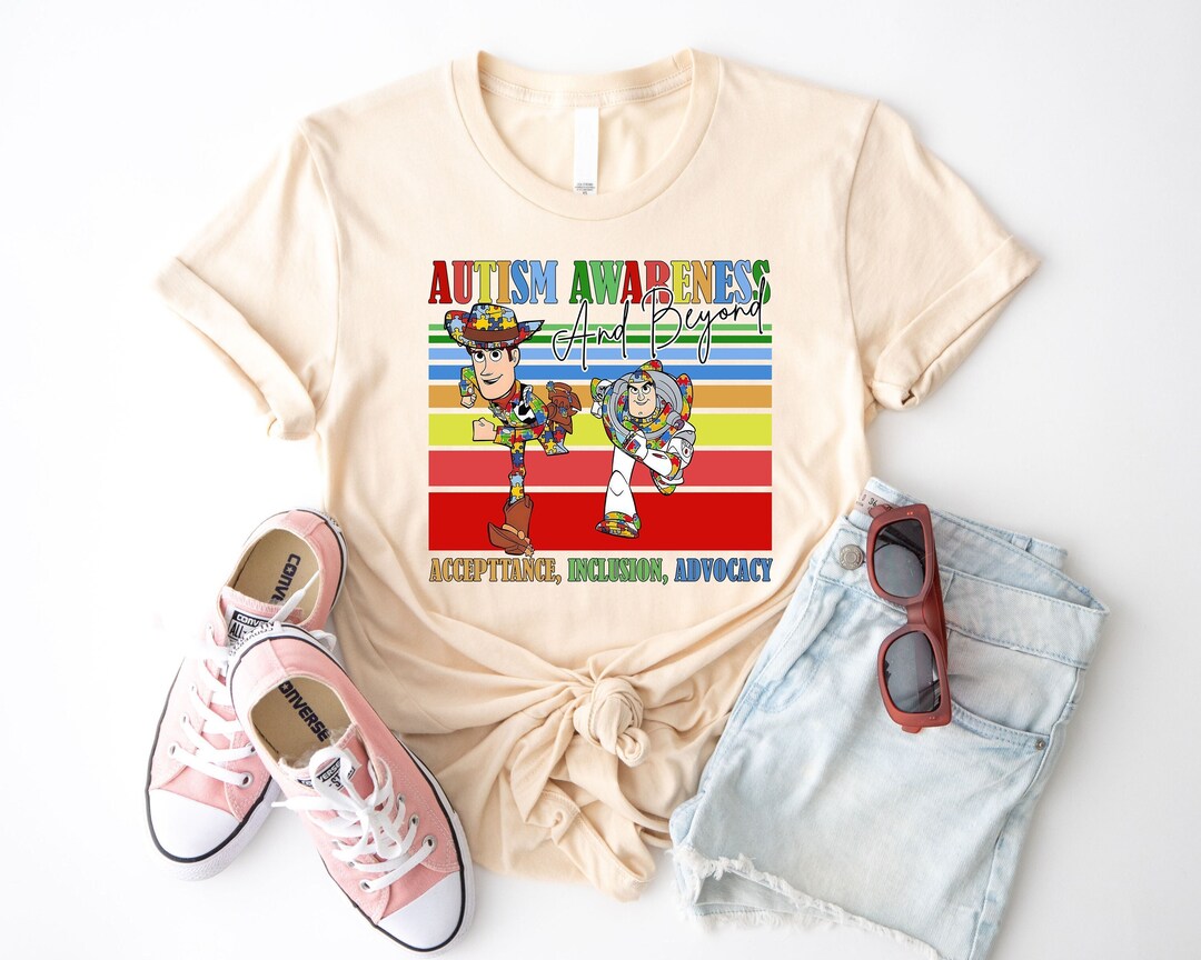 Woody and Buzz Lightyear Autism Awareness T-shirt, Disney Toy Story ...