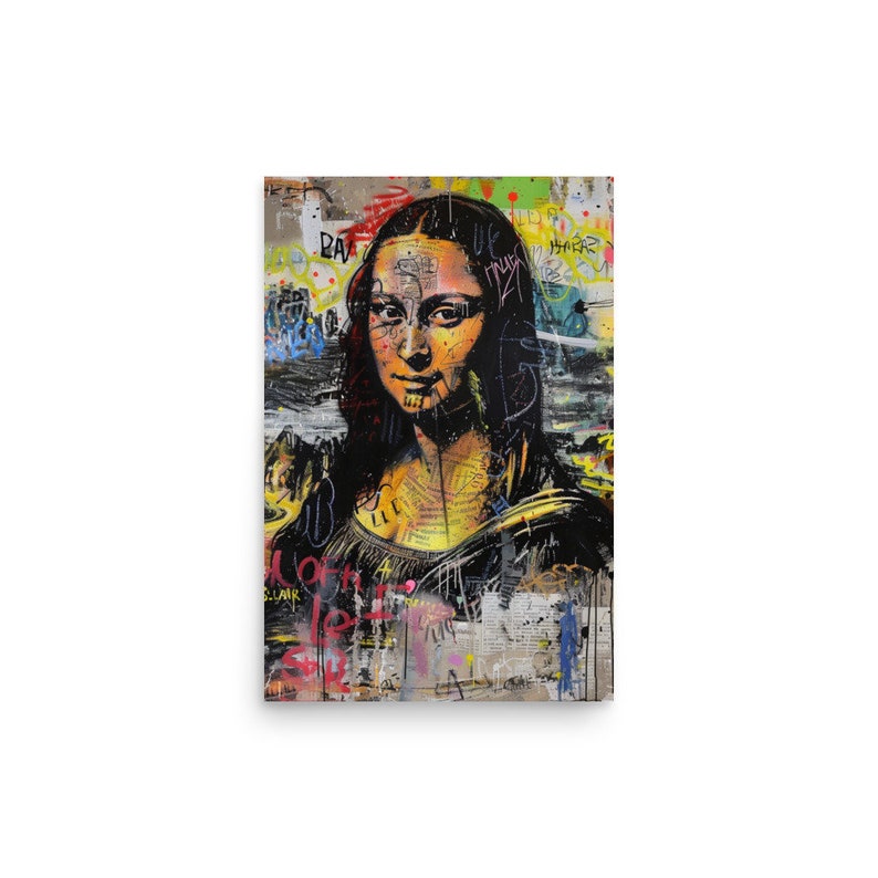 Modern Mona Lisa: Graffiti Fusion Portrait - Etsy