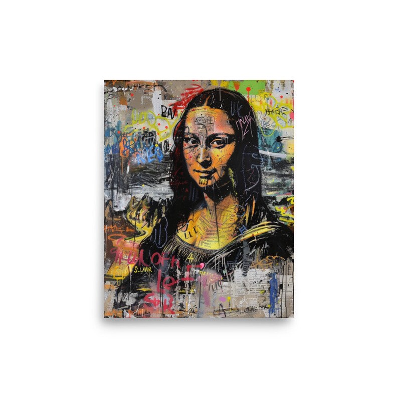 Modern Mona Lisa: Graffiti Fusion Portrait - Etsy