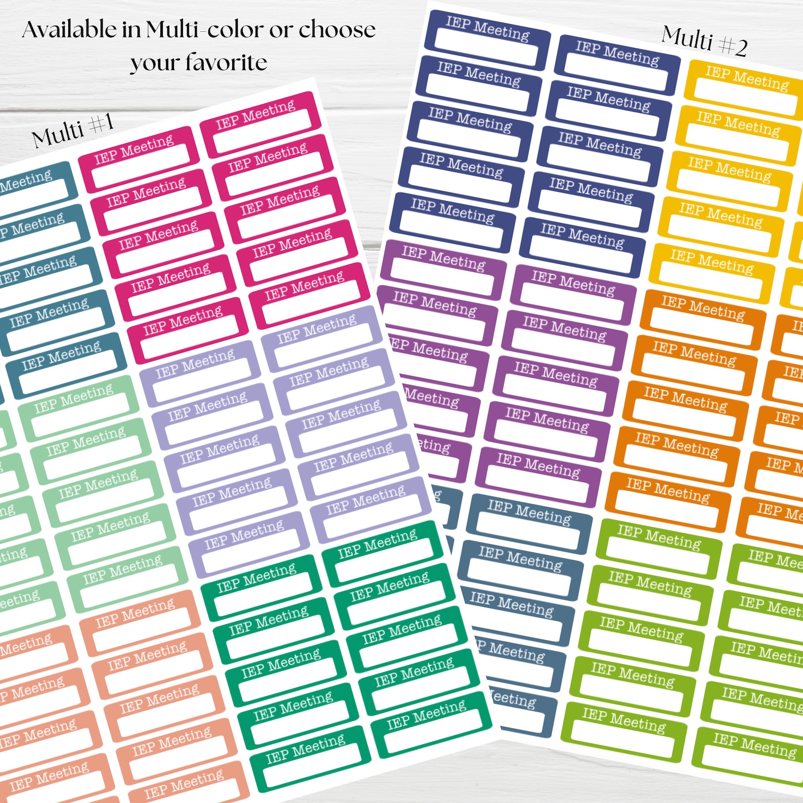 IEP Meeting Planner Stickers for Teachers | Special Education Teacher ...