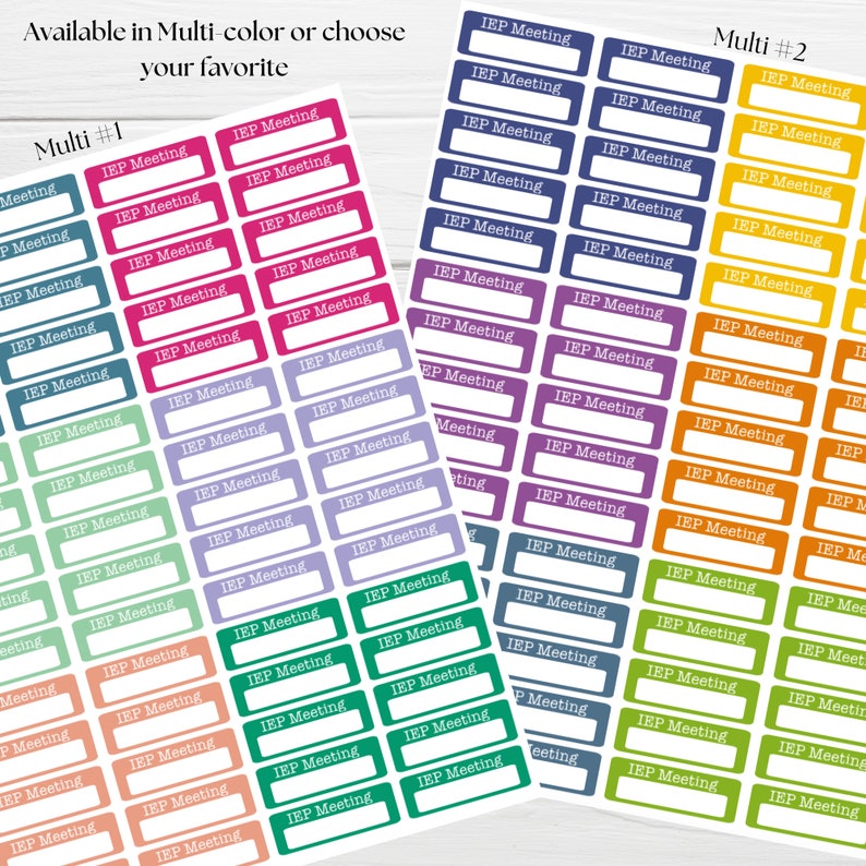 IEP Meeting Planner Stickers for Teachers | Special Education Teacher ...