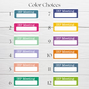 IEP Meeting Planner Stickers for Teachers | Special Education Teacher ...