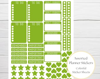 Mint Green Task Tracker Stickers Sheet | Time Management Planner ...