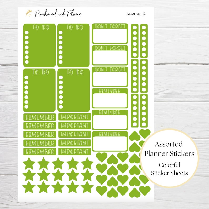 Lime Green Task Tracker Stickers Sheet | Time Management Planner ...