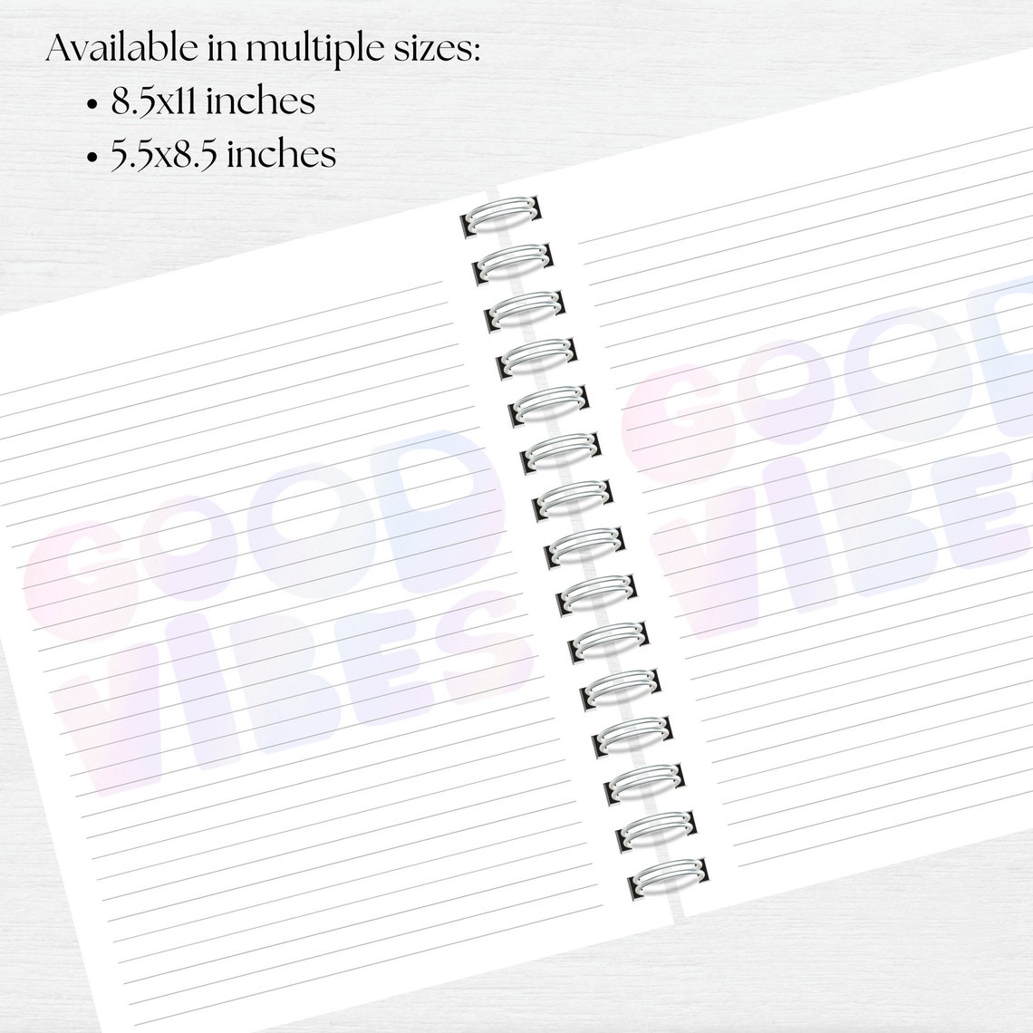 Good Vibes Notebook | Positivity Notebook or Journal | Spiral Notebook ...