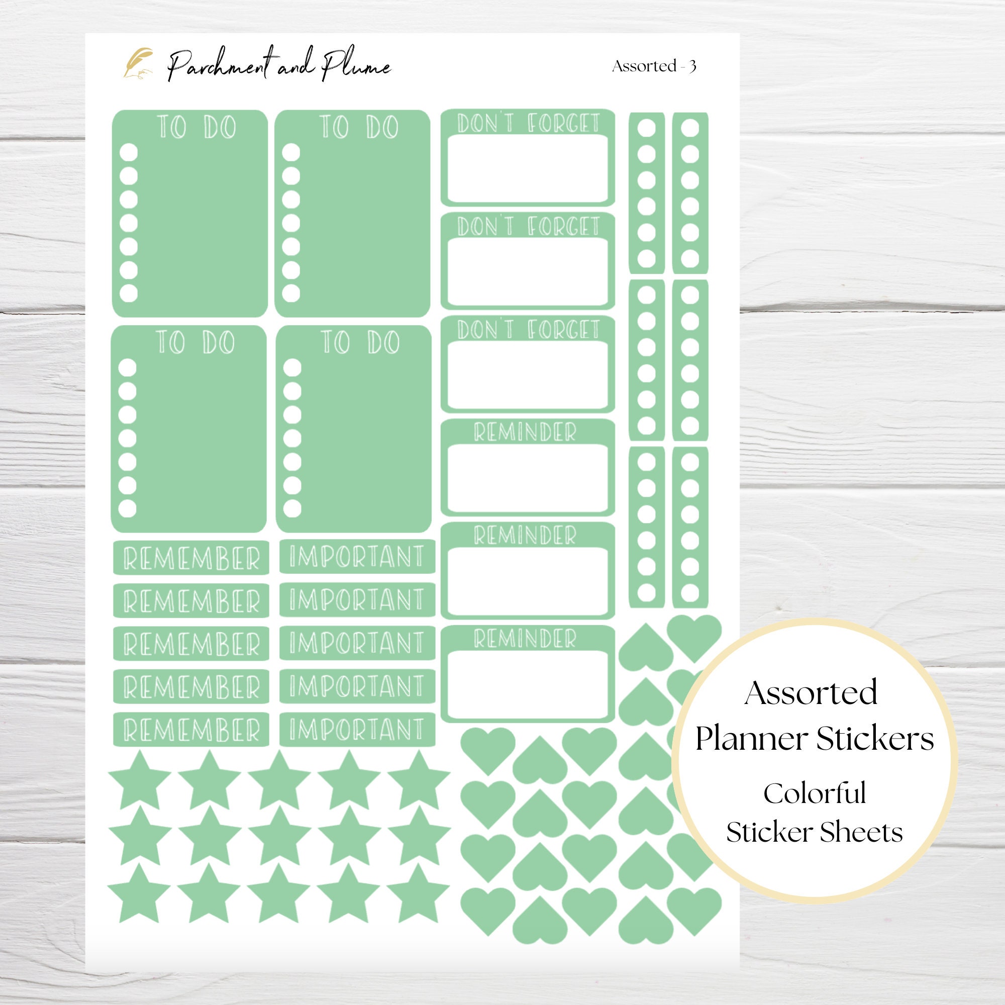 Mint Green Task Tracker Stickers Sheet | Time Management Planner ...