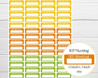 IEP Meeting Planner Stickers for Teachers | Special Education Teacher ...